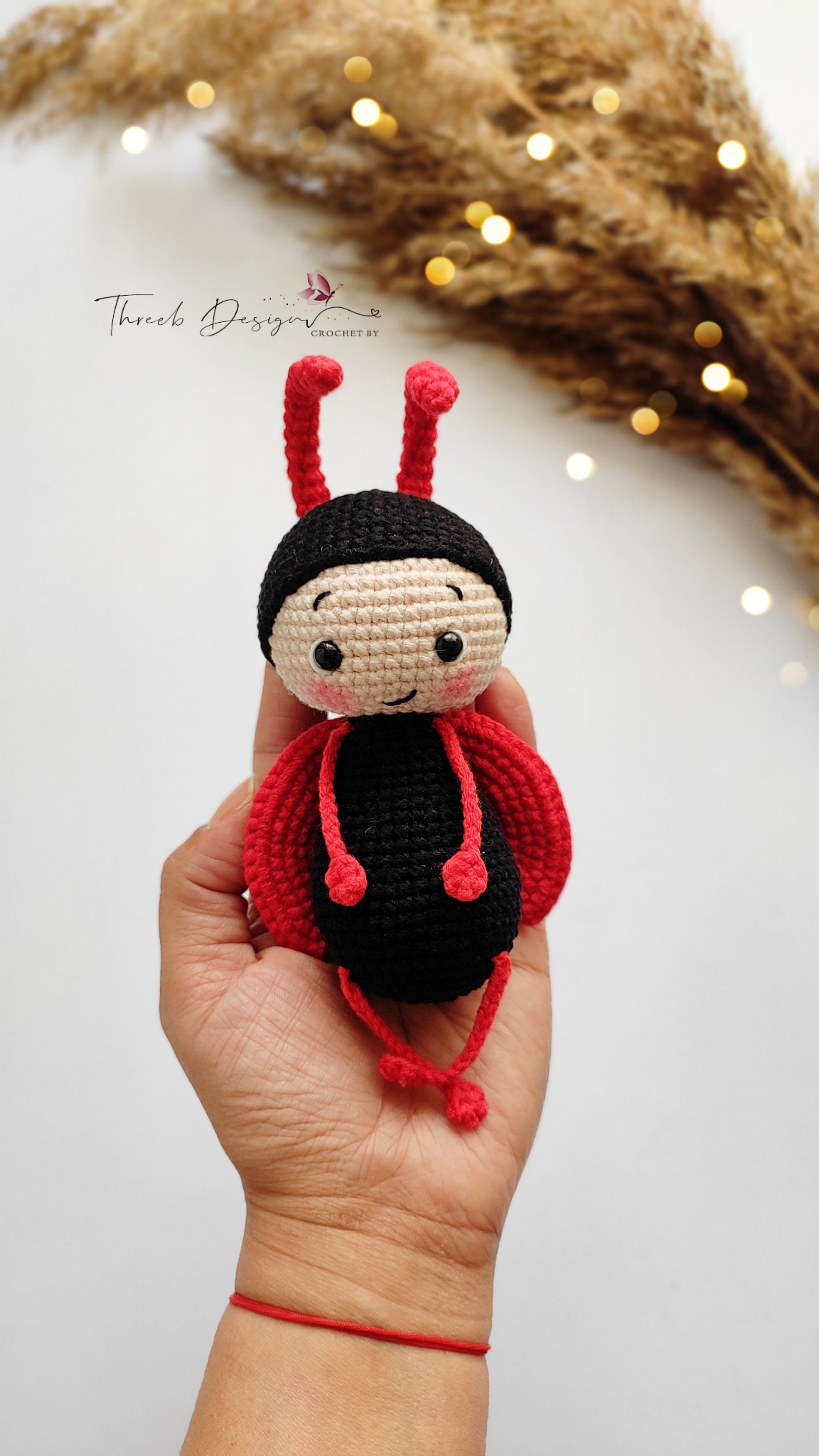 Ladybug, Amigurumi Animal, English Amigurumi Pattern, Amigurumi Ladybug ...