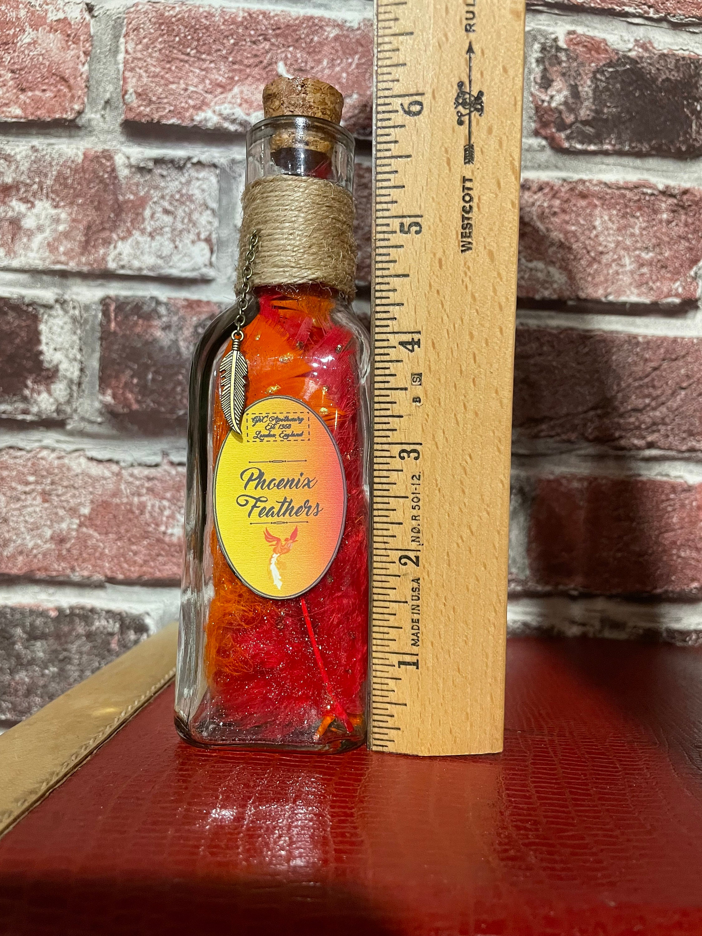Phoenix Feathers Decorative Potion Bottle Halloween Decor - Etsy