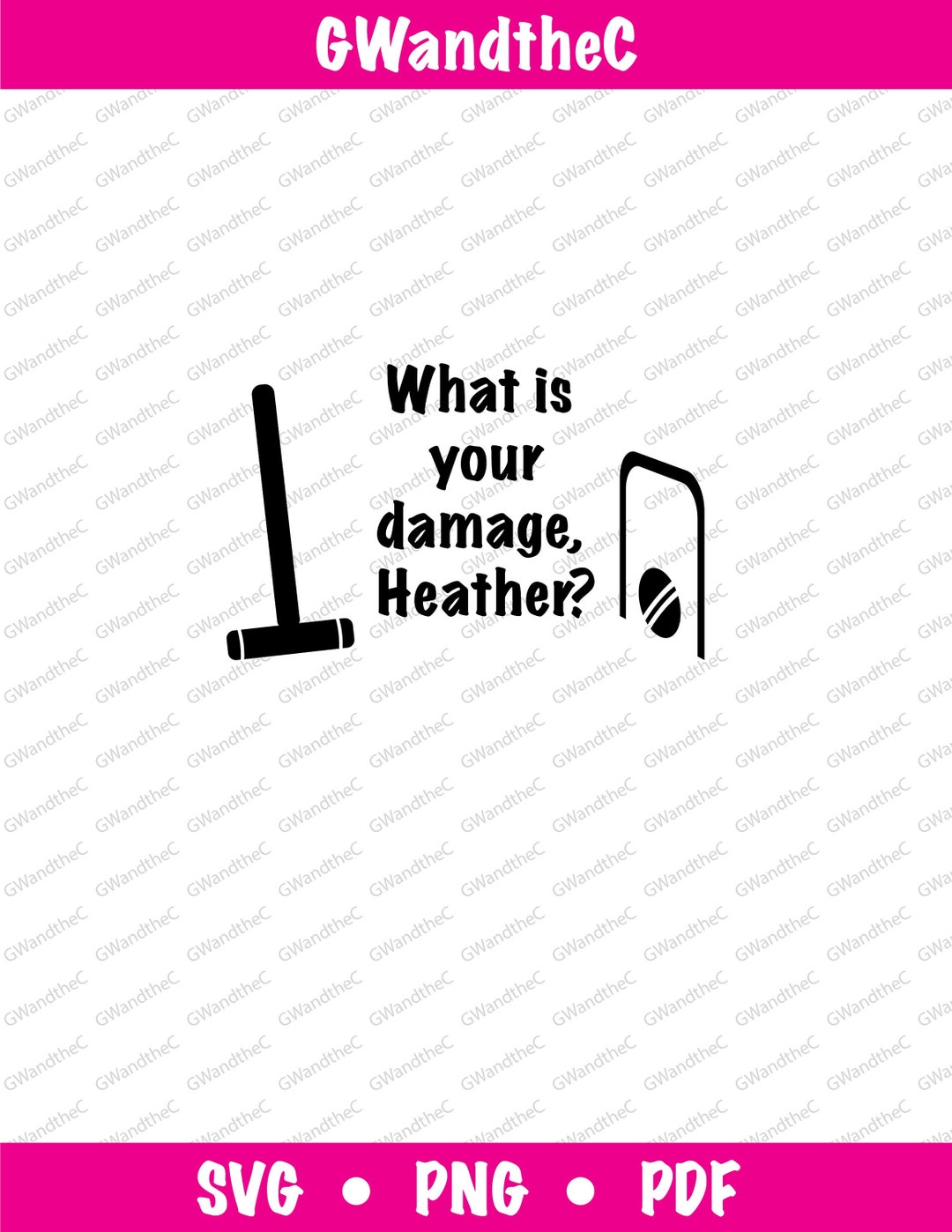 What is Your Damage Heather SVG, Heathers SVG & Png, Digital Download ...