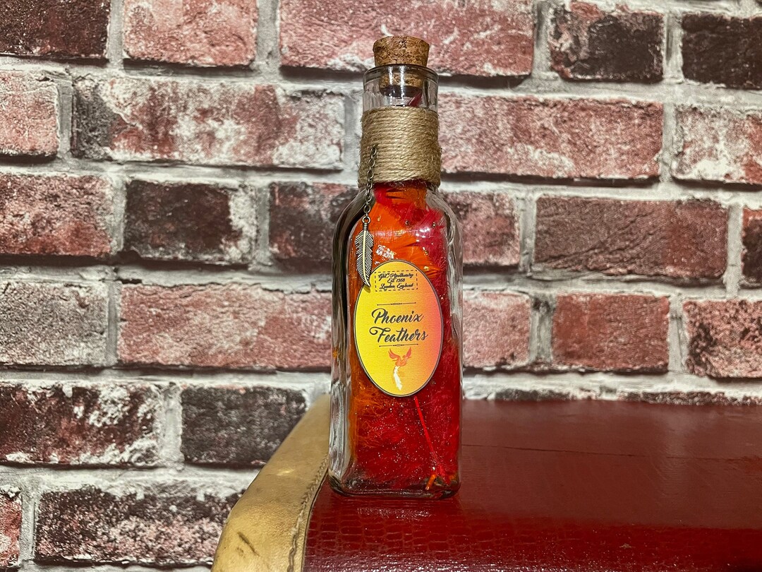 Phoenix Feathers Decorative Potion Bottle - Halloween Decor - Etsy