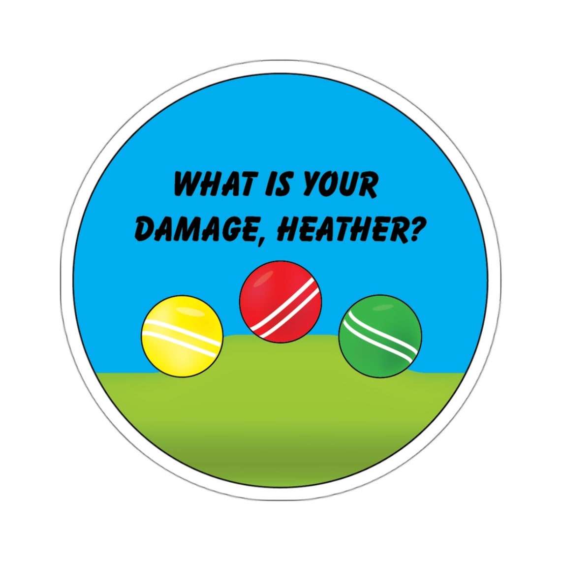 Heathers Movie Kiss-cut Sticker, What is Your Damage Sticker, 80s Cult ...
