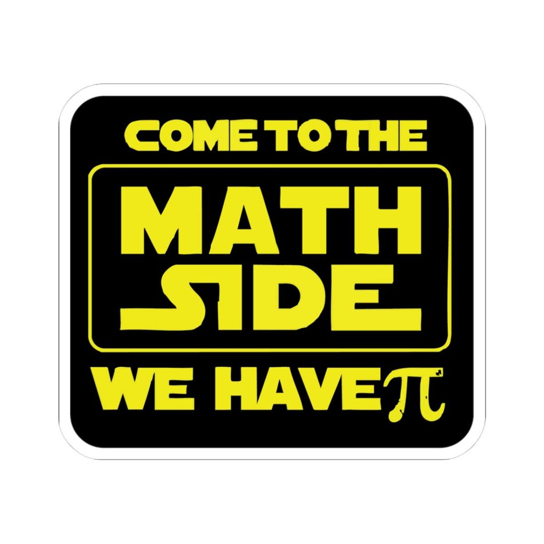 Math Side Kiss-cut Stickers, Geeky Gift, Laptop Decal, Classroom Supply ...