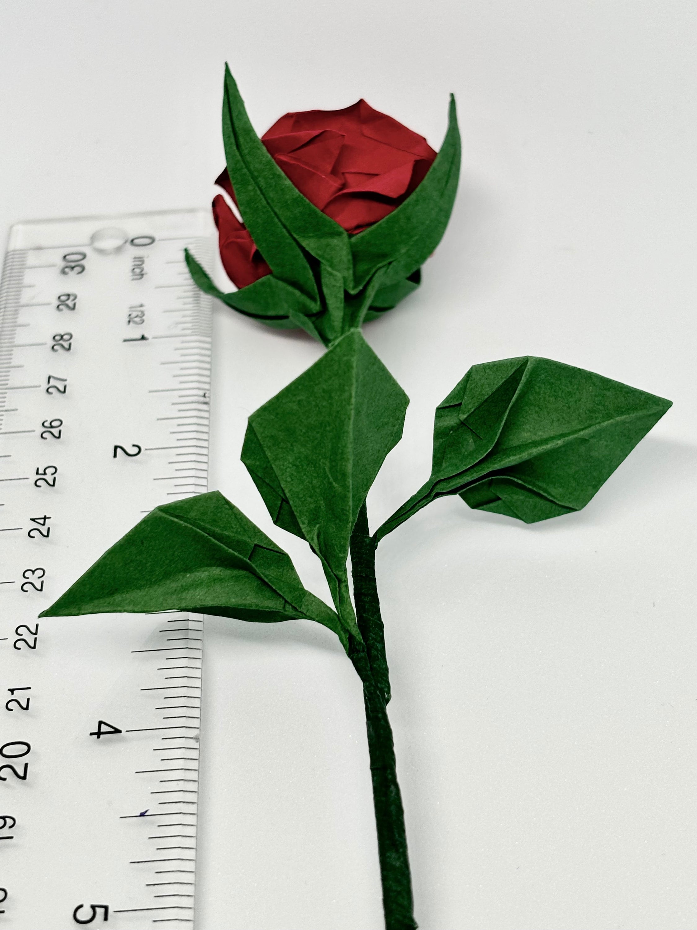The Lover’s Rose, Realistic Origami Rose, Custom Color, Romantic Gift ...