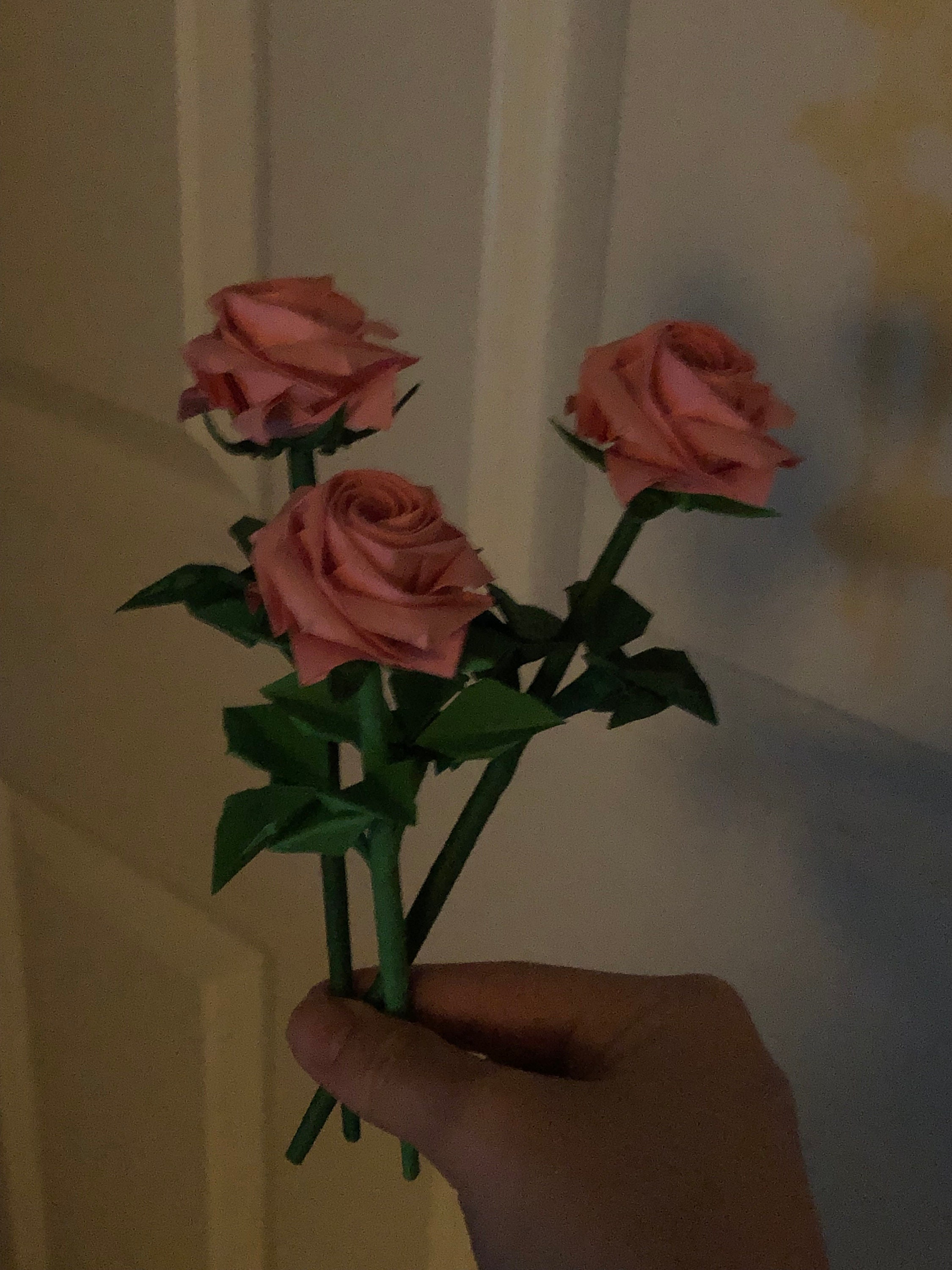 Set of 3 Handmade Origami Roses, Valentines Day Gift - Etsy