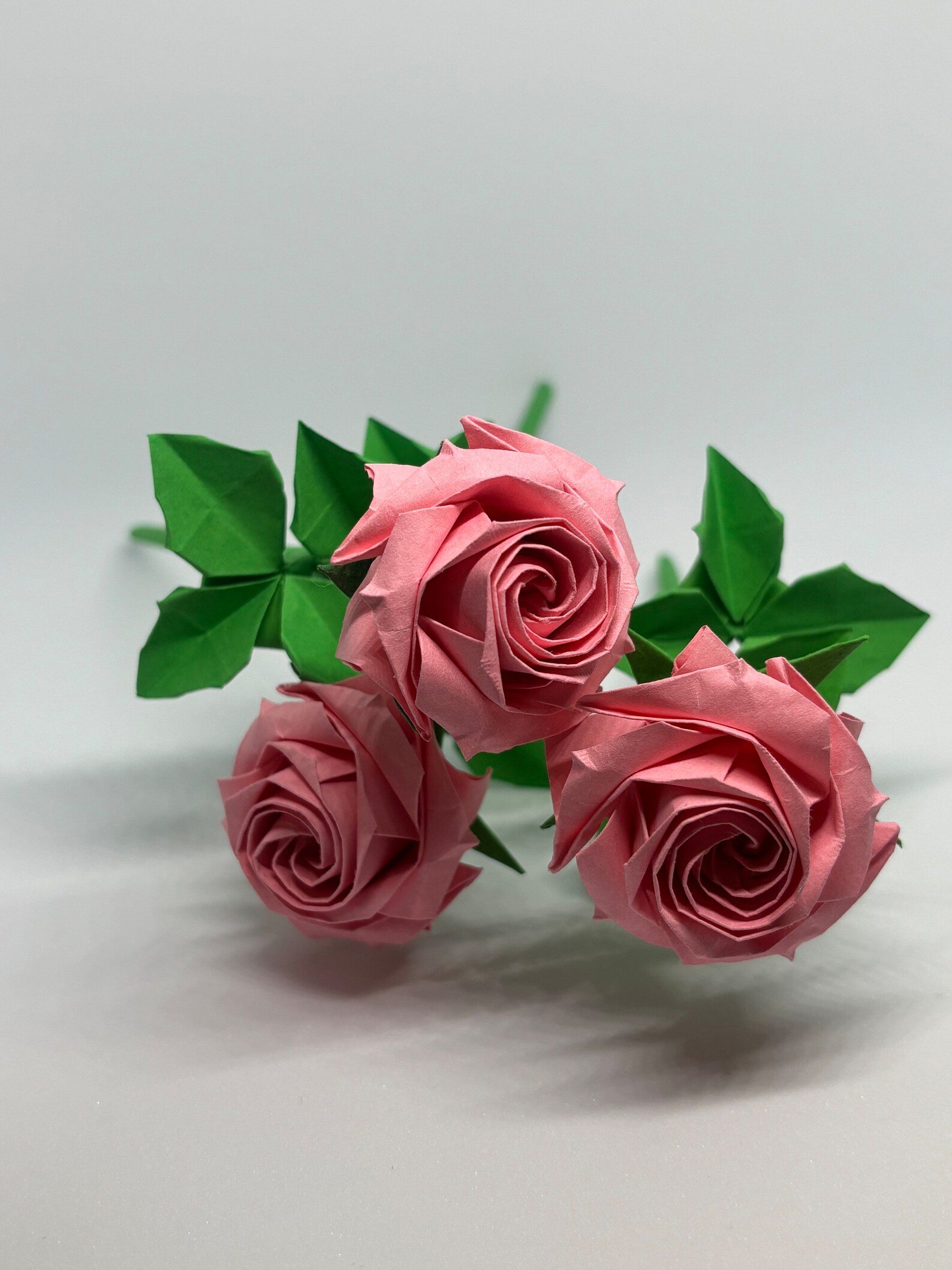 Set of 3 Handmade Origami Roses, Valentines Day Gift - Etsy