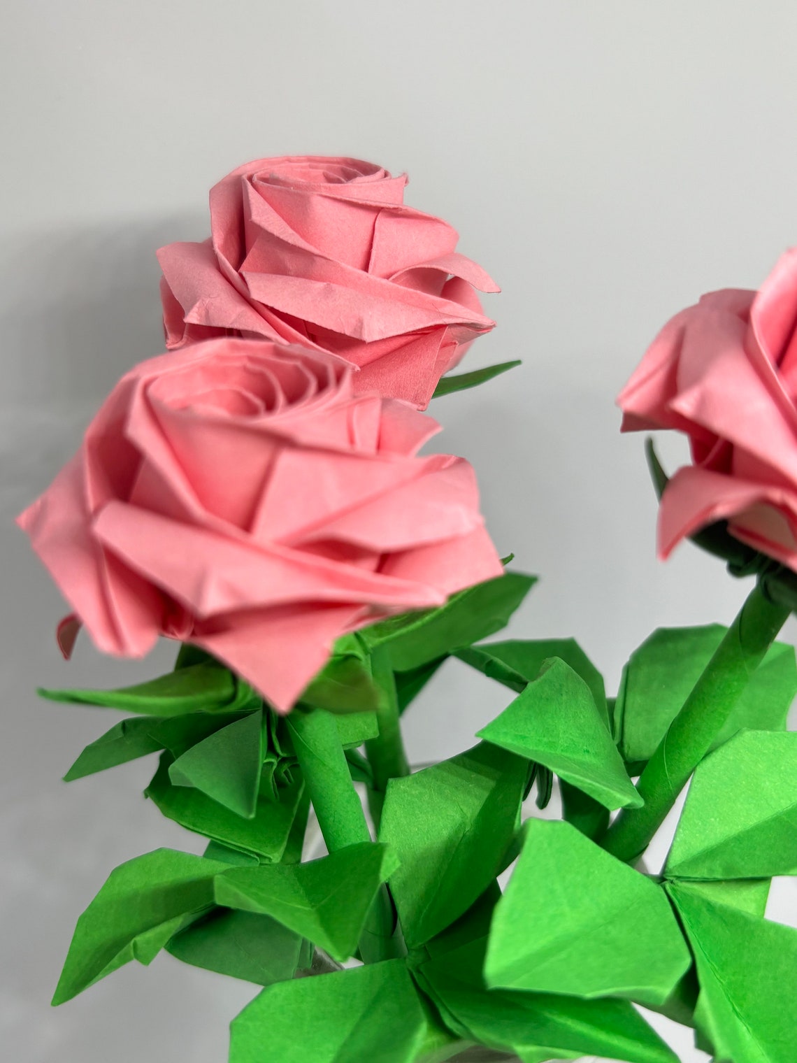 Set of 3 Handmade Origami Roses, Valentines Day Gift - Etsy