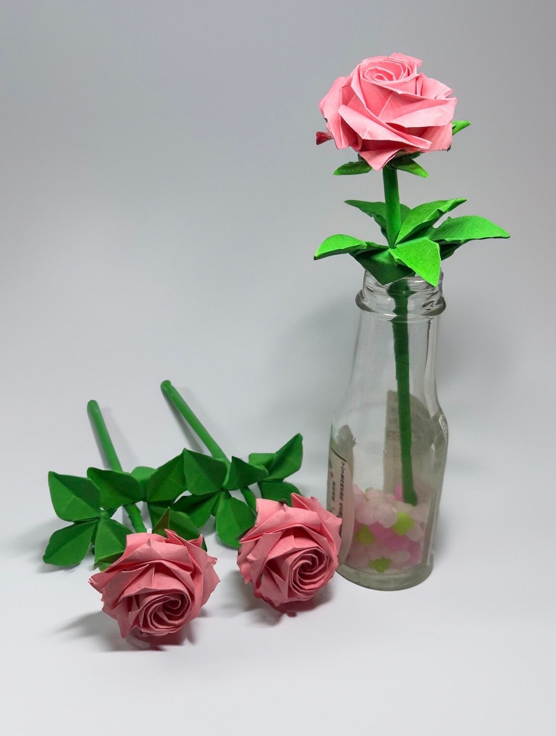 Set of 3 Handmade Origami Roses, Valentine’s Day Gift - Etsy