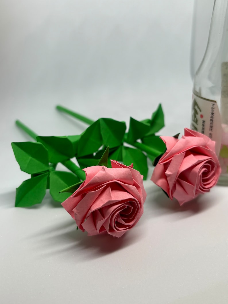 Set of 3 Handmade Origami Roses, Valentine’s Day Gift - Etsy