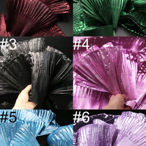 Metallic Luster Wave Big Lace Fabric, Yarn Organza Pleated Ruffle ...