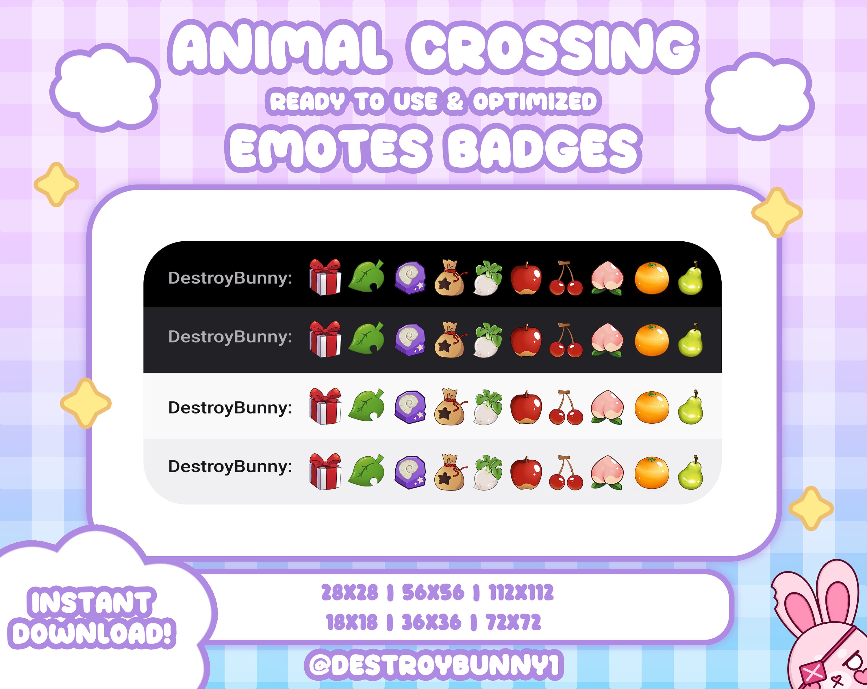 10 Twitch Emotes/badges ACNH Ready to Use - Etsy