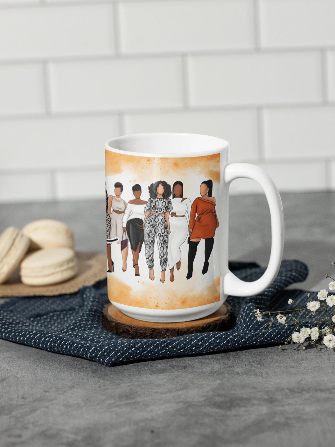 Melanin Queens African American Black Woman 15oz Mug, Ceramic Coffee ...