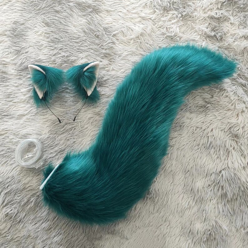 Furry Cat Ears Tail Kit Cosplay Genshin Impact Hairband Cat Etsy