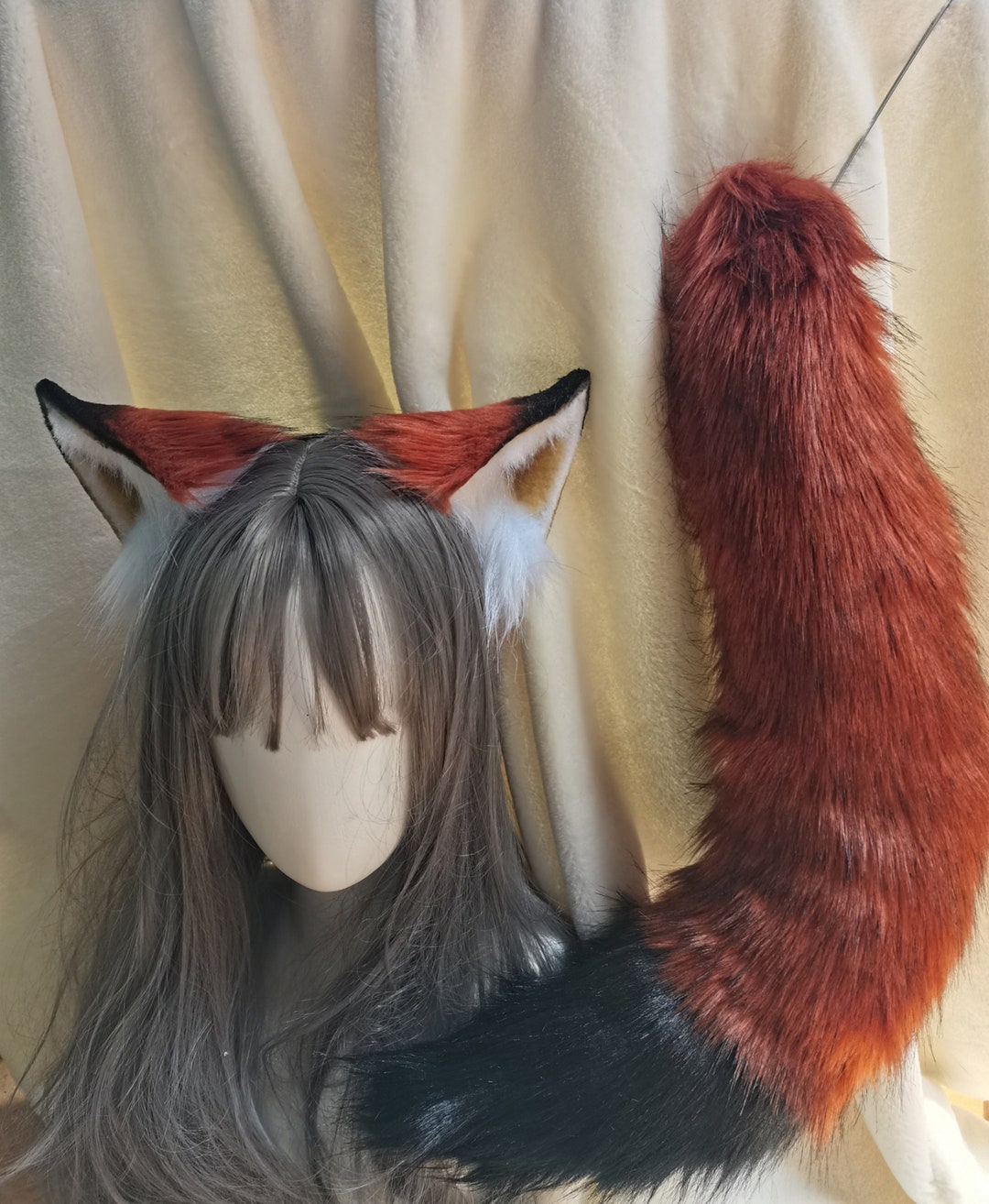 Cosplay Fox Ears Tail Kit Cosplay Headdress Hairband Cosplay Fox