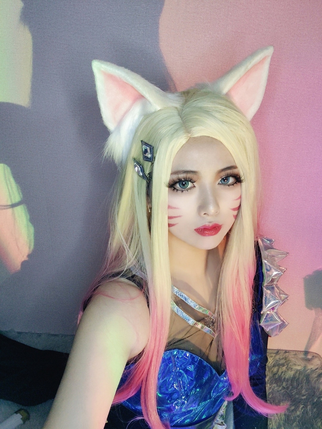 Cosplay Ahri KDA Ears Kit Cosplay Headdress Hairband Cosplay Fox ...