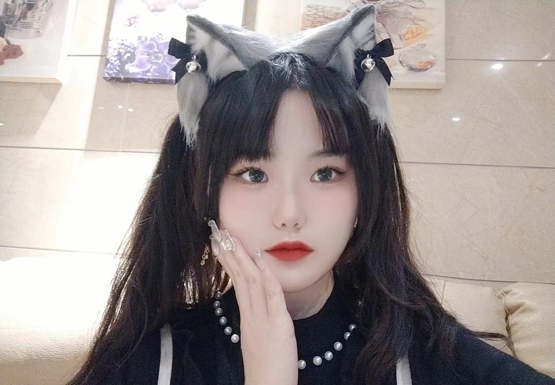 Cosplay Tabby Cat Ears Tail Kit Cosplay Headdress Hairband Etsy