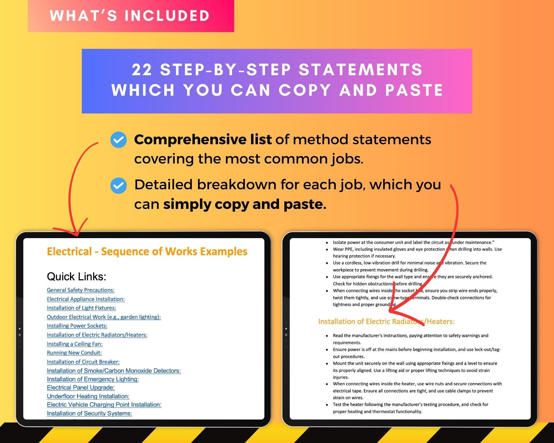 Method Statement for Electrician | Electrical Contractor | Includes 22 ...
