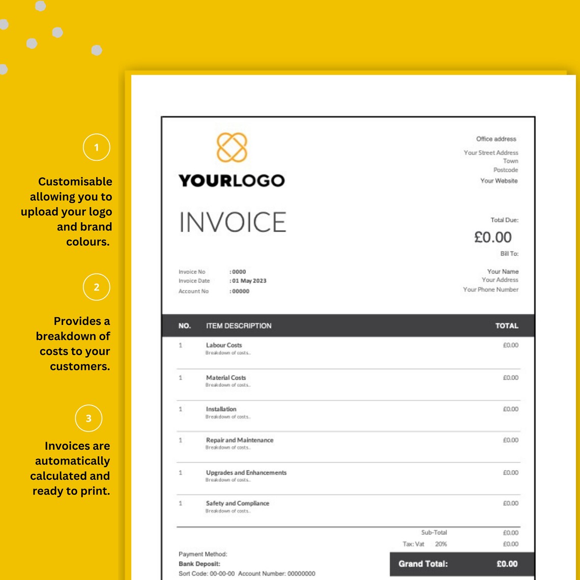 Electrician Job Pricing Template (quote and Invoice) - Etsy