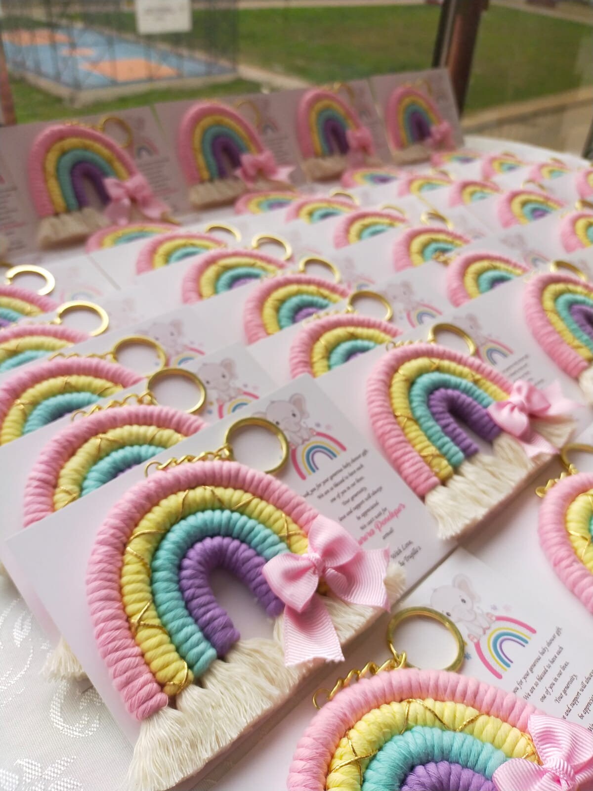Rainbow Four Color Macrame Newborn Baby Guest Candy - Etsy