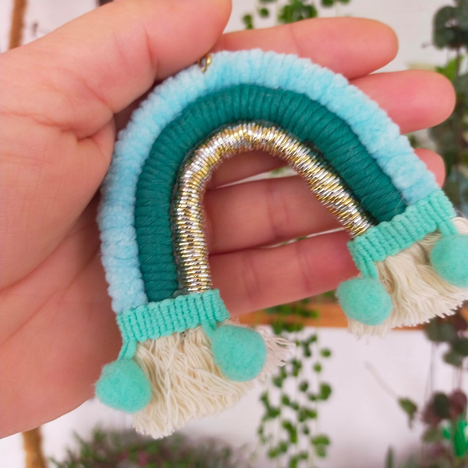 Rainbow Macrame Keychain | Baby Shower Macrame Keychain | Baby Shower ...