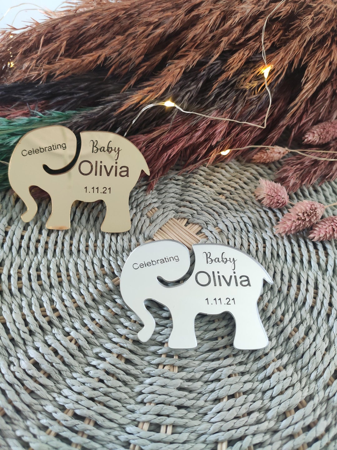 Elephant Magnet Favors | Baby Shower Magnet | Newborn Gift | Acrylic ...