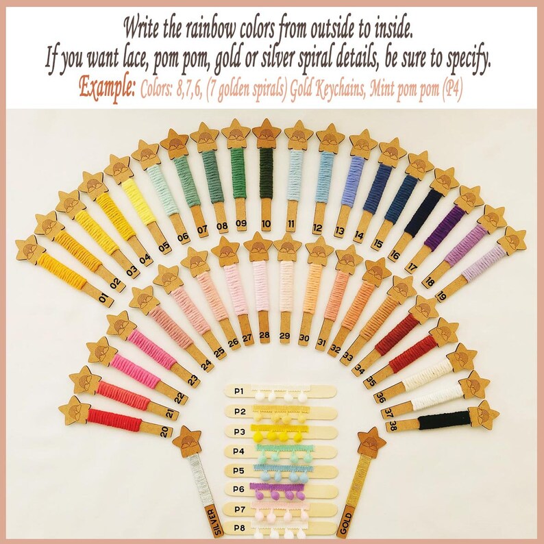 Rainbow Four Color Macrame Newborn Baby Guest Candy - Etsy