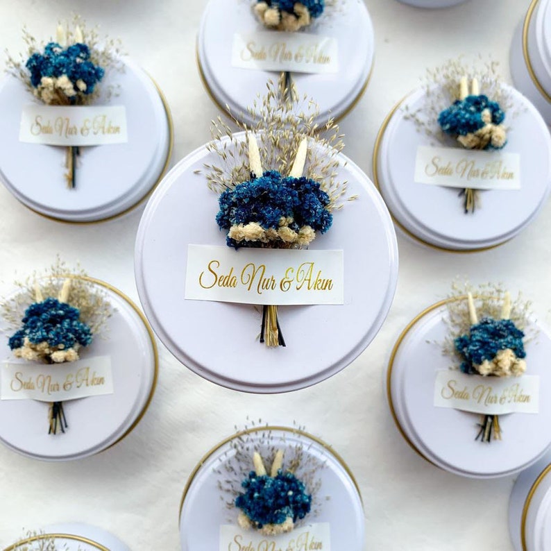 50 Pcs Personalized Mini Candle Favors Personalized Box Etsy