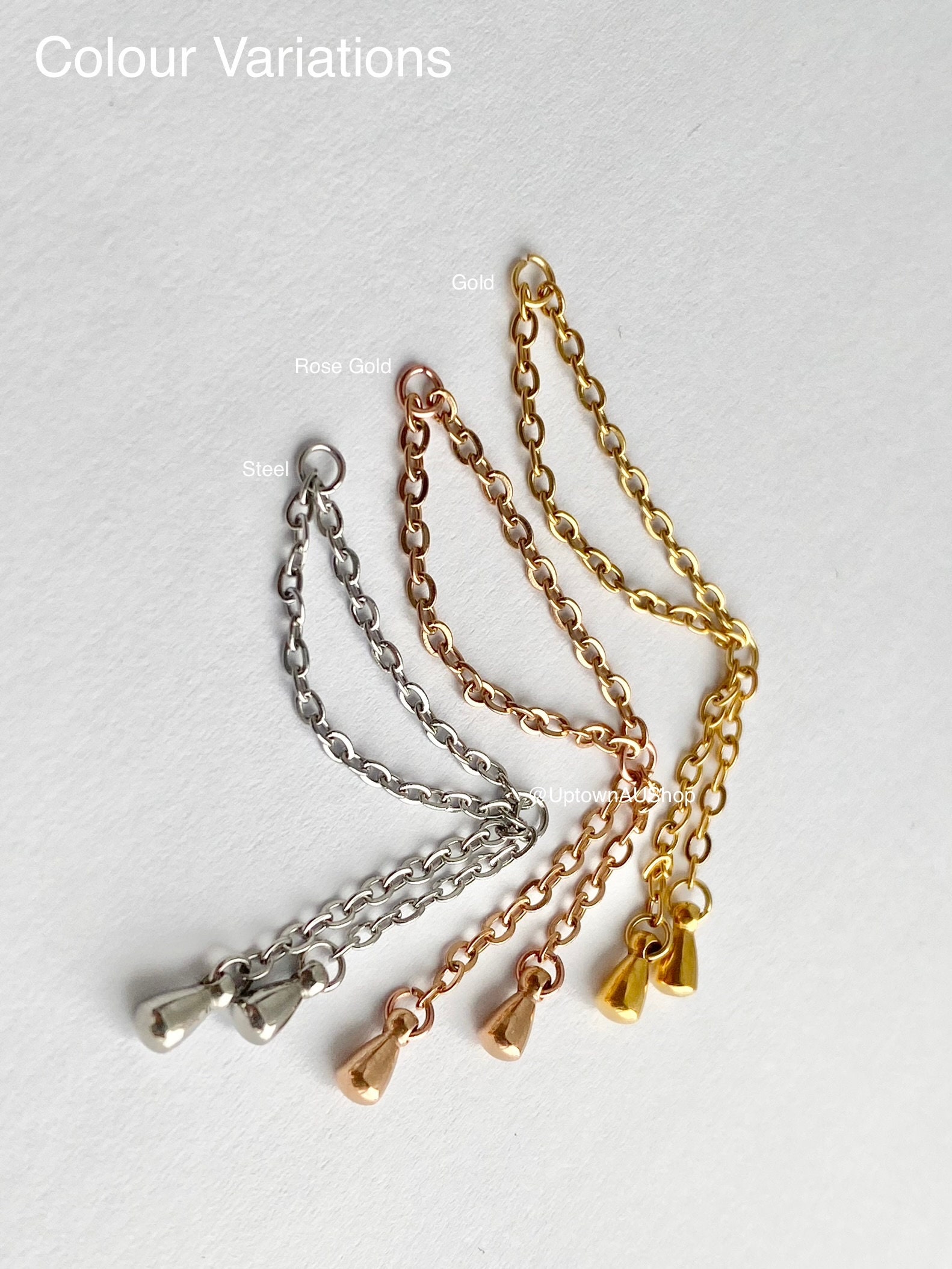 Dangle Chain Attachment Stainless Steel Cartilage Helix - Etsy