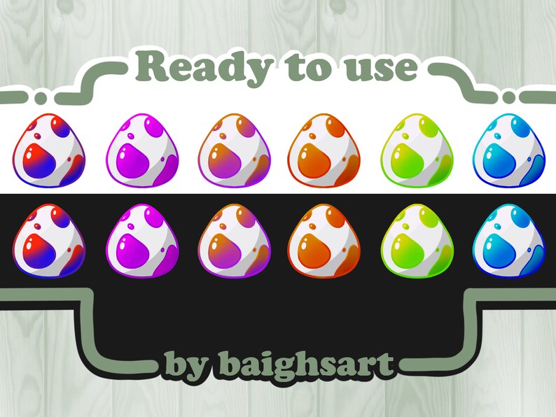 6 Egg Badges For Twitch Sub & Bit Badges Yoshi Eggs - Etsy.de