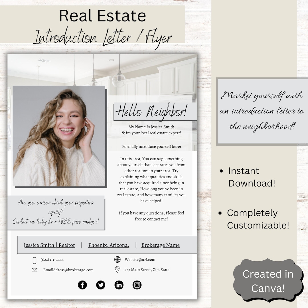 Real Estate Introduction Letter | Real Estate Marketing | Introduction ...