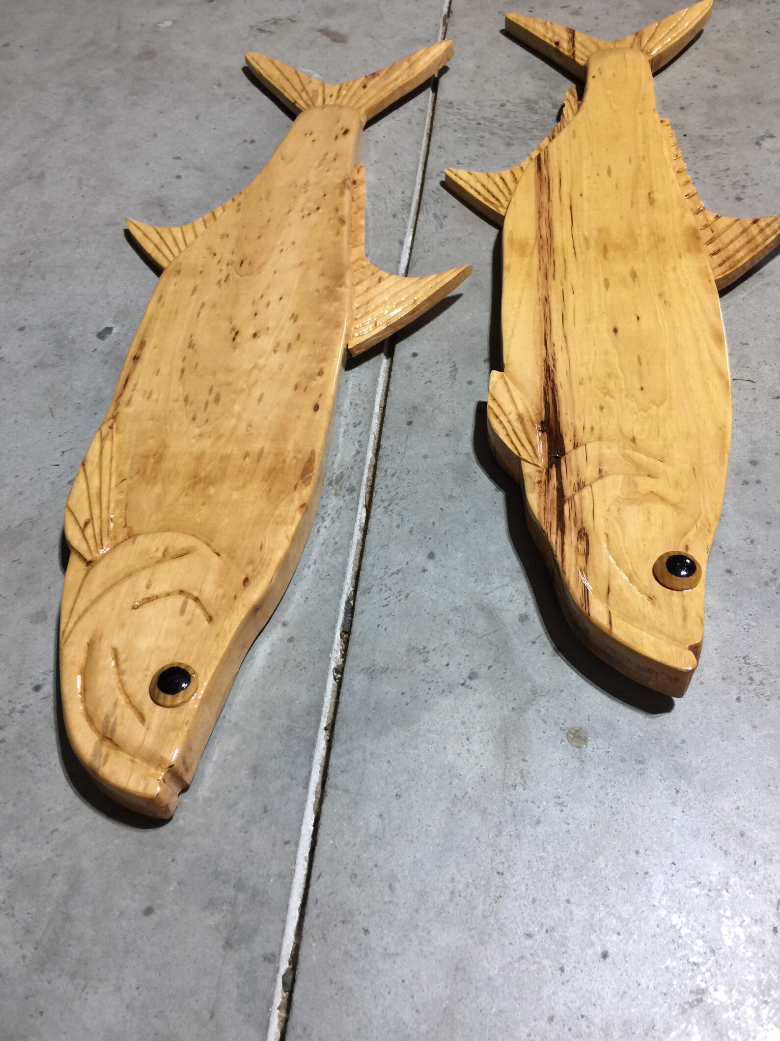 2- 28”x11” Tarpon Fish in Pecan Wood Wall Art - Etsy