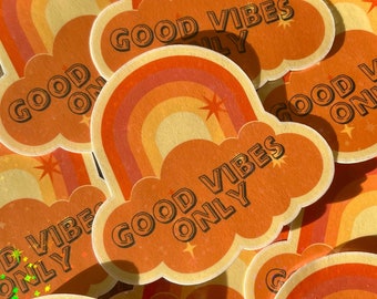 Good Vibes Only Rainbow - Etsy