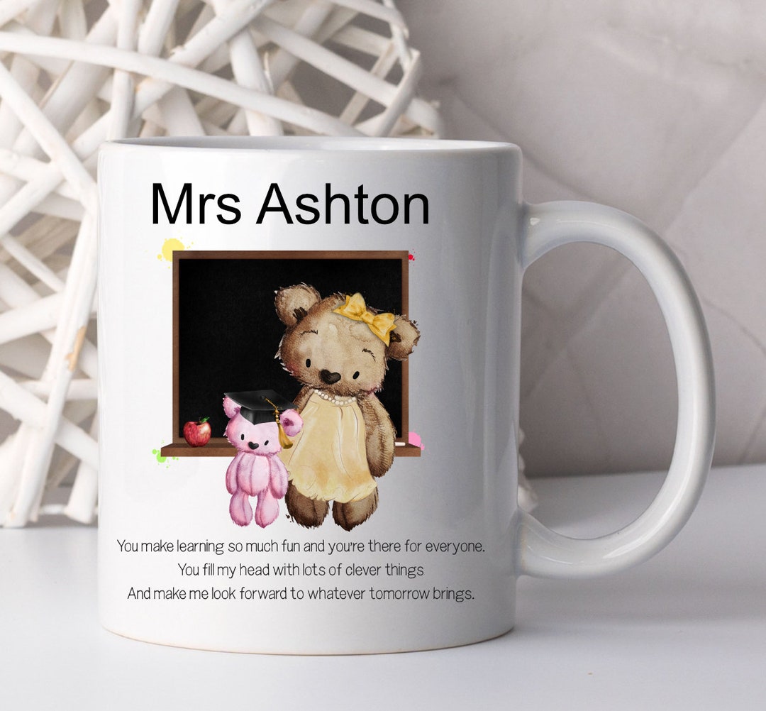 Personalised Teacher and Pupil Chalkboard Mug Male female - Etsy