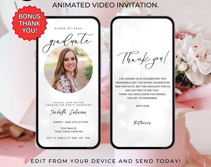 Graduation Magazine Template | Senior Graduation Invitation | Senior ...