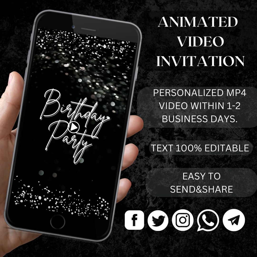 Editable Birthday Party Invitation Template Digital Birthday - Etsy