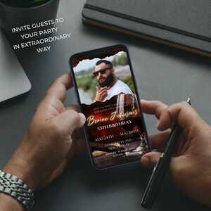 Digital Men's Birthday Weekend Invitation Electronic Weekend Itinerary ...