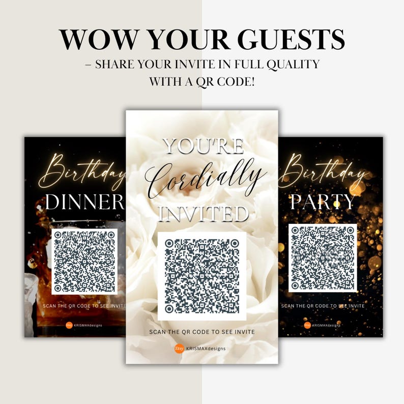 Digital QR Code for Video Invitation – Modern Way to Invite Guests! No ...