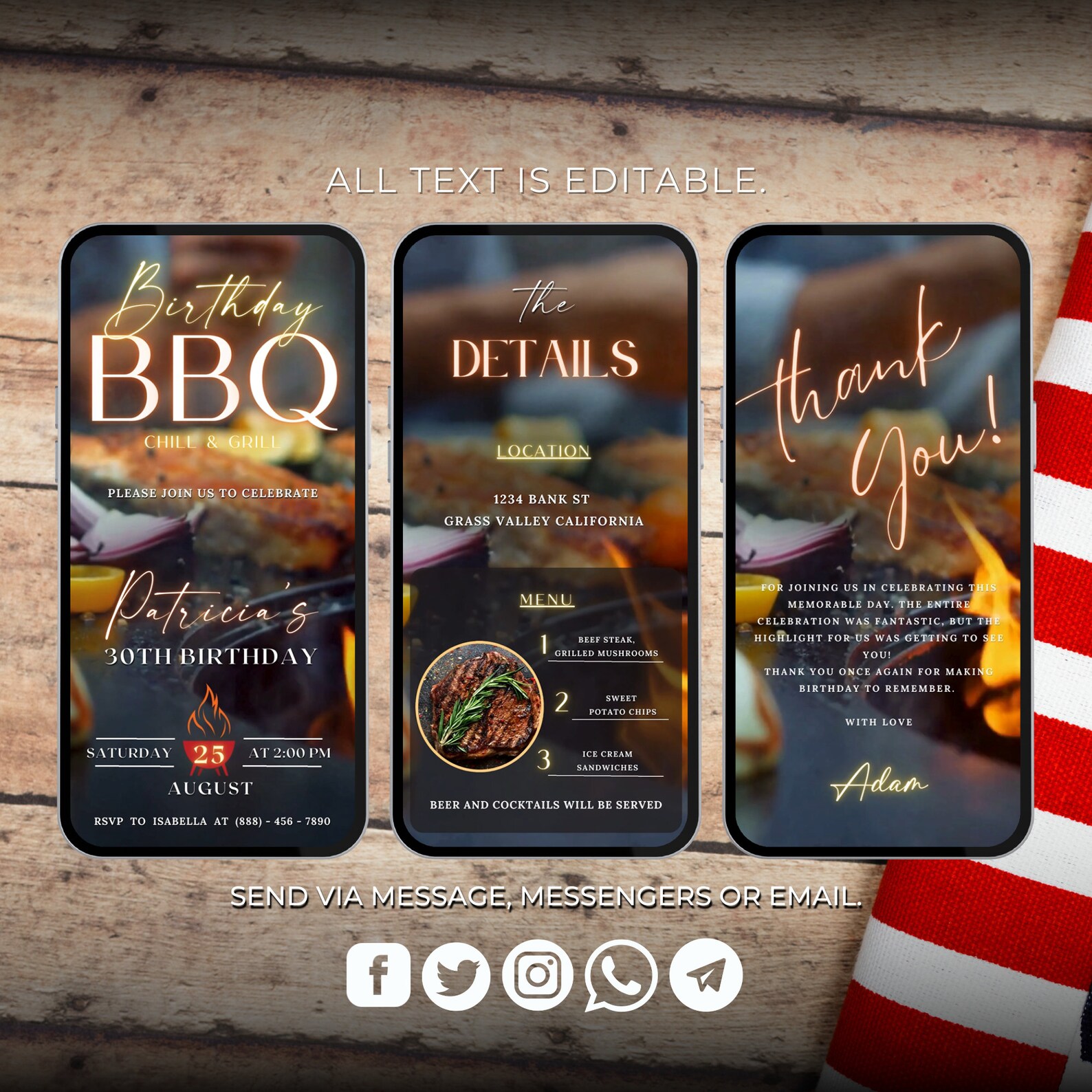 Birthday Cookout Invitation,backyard Bbq Invitation Template, Birthday ...