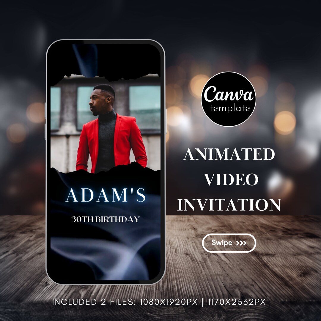 Editable Birthday Invitation Template With Photo Brunch Party Men ...