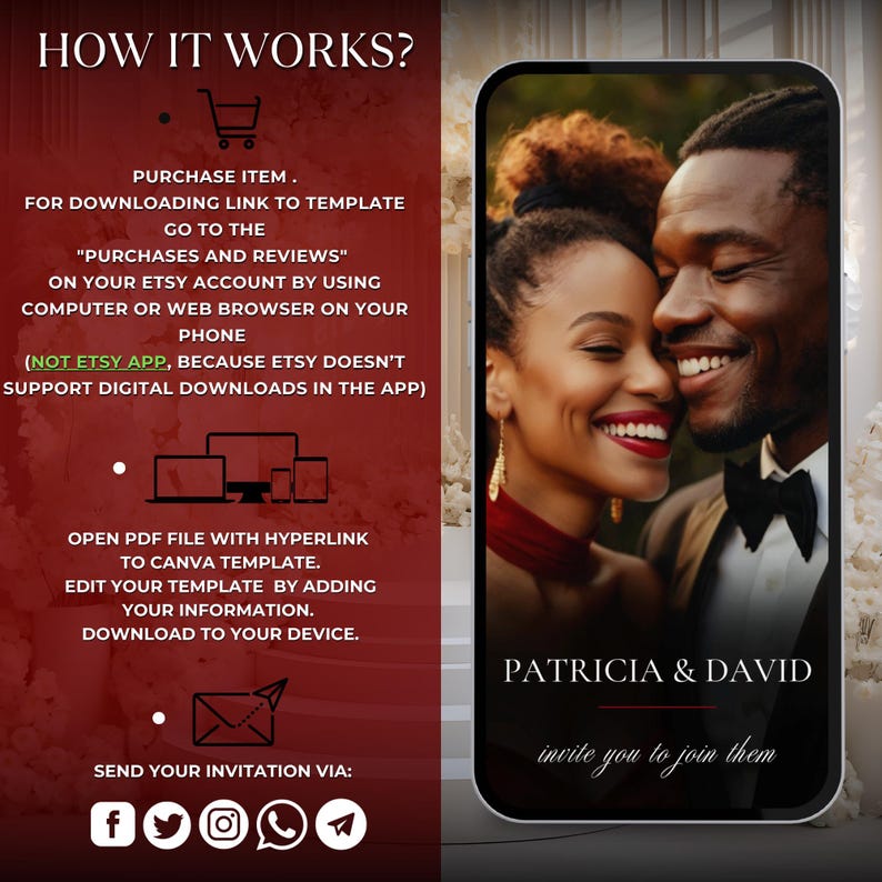Animated Wedding Invitation, DIY Template Design, Wedding Video ...