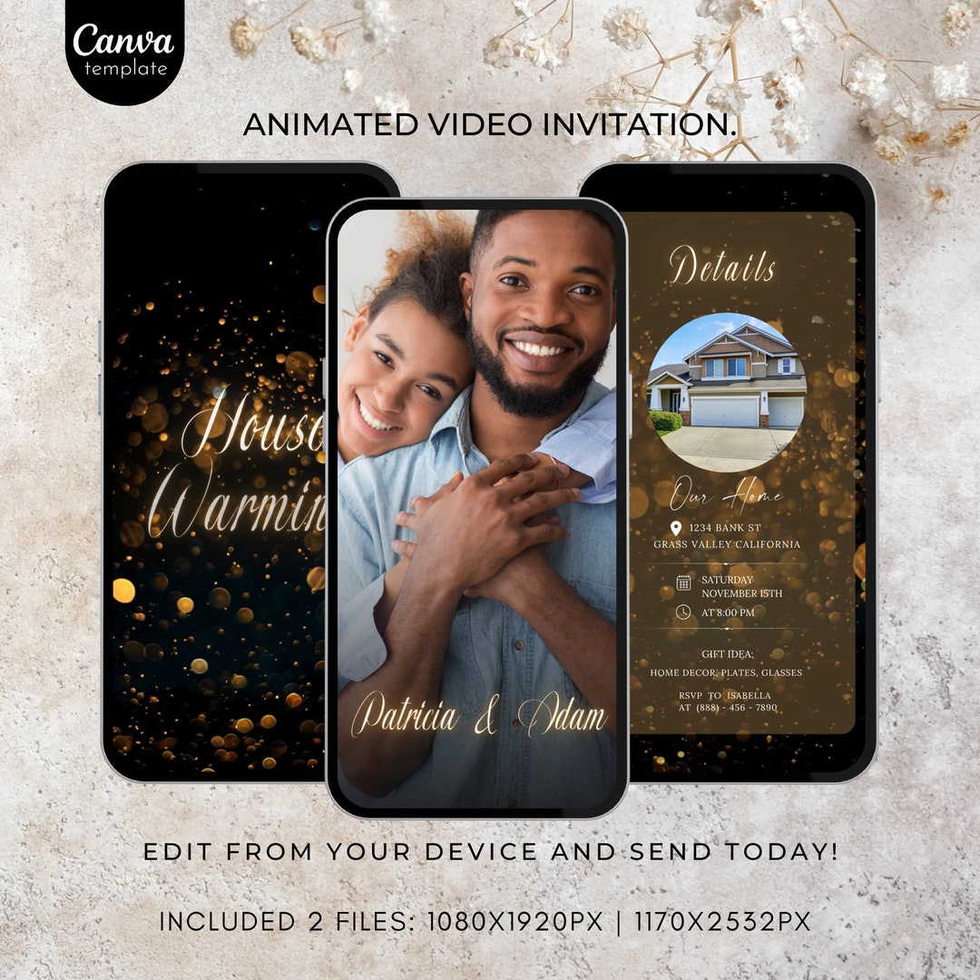 Digital House Warming Invitation Template New Home Invite Housewarming ...