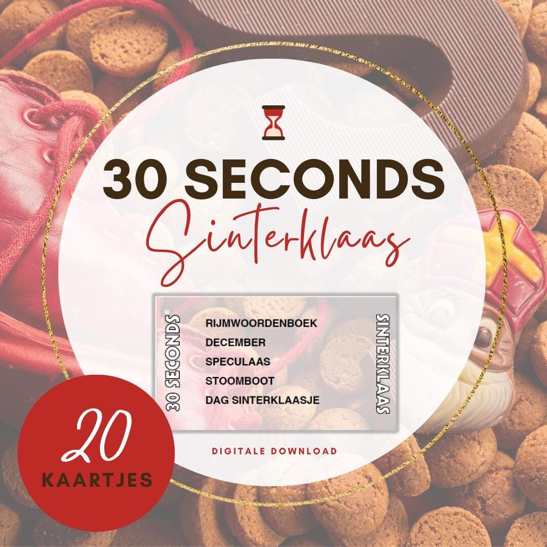 Sinterklaas 30 Seconds • 20 Kaartjes! • Nederlands (NL) • Afdrukbaar - Etsy