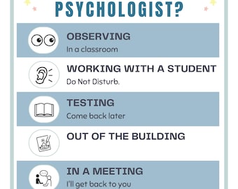 Where is the School Psychologist? Digital Floral Door Sign – Keep ...