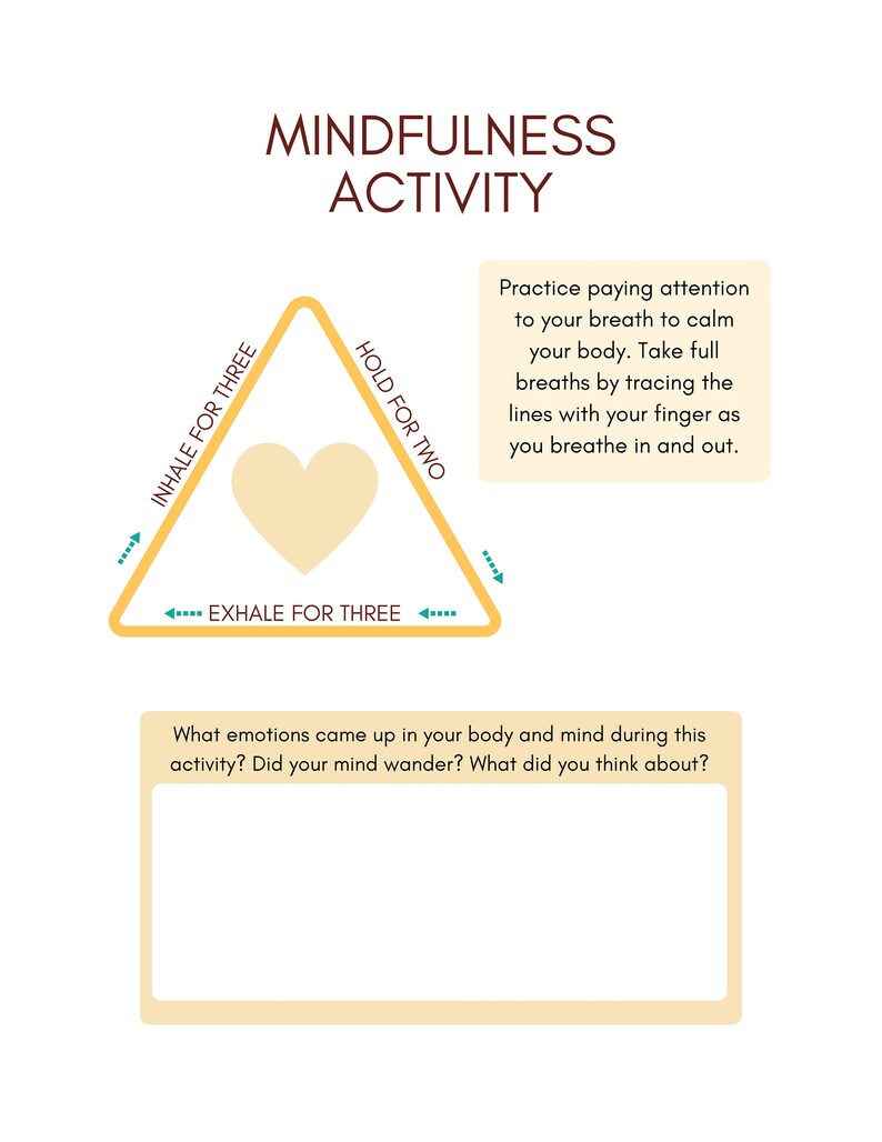Mindful Breathing Exercises Workbook - Etsy