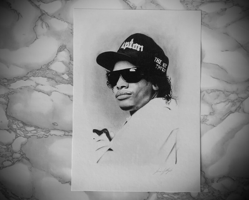 Portrait of the Famous Rap Singer EAZY-E Made Entirely Freehand With ...