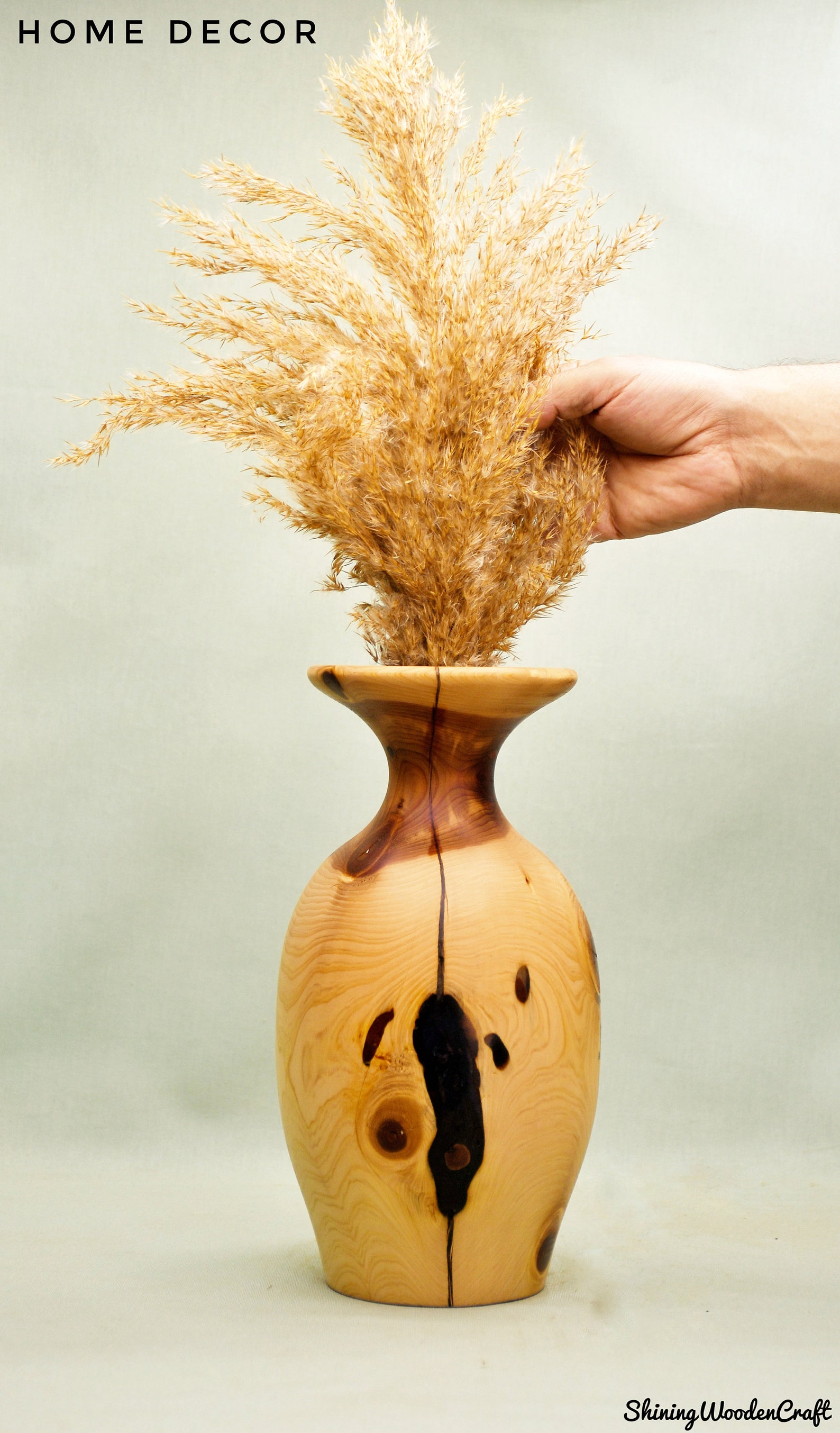 Wood Vases Large | Decorative Vase | Juniper Tree | Wood Decorative ...