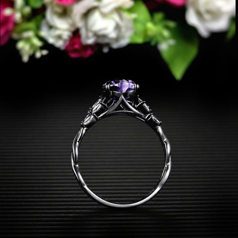 Heart Blue Sandstone Engagement Ring Unique Marquise White Opal ...