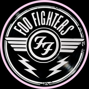 Foo Fighters Themed Vinyl Record Art Created on A Random Recycled 12 ...