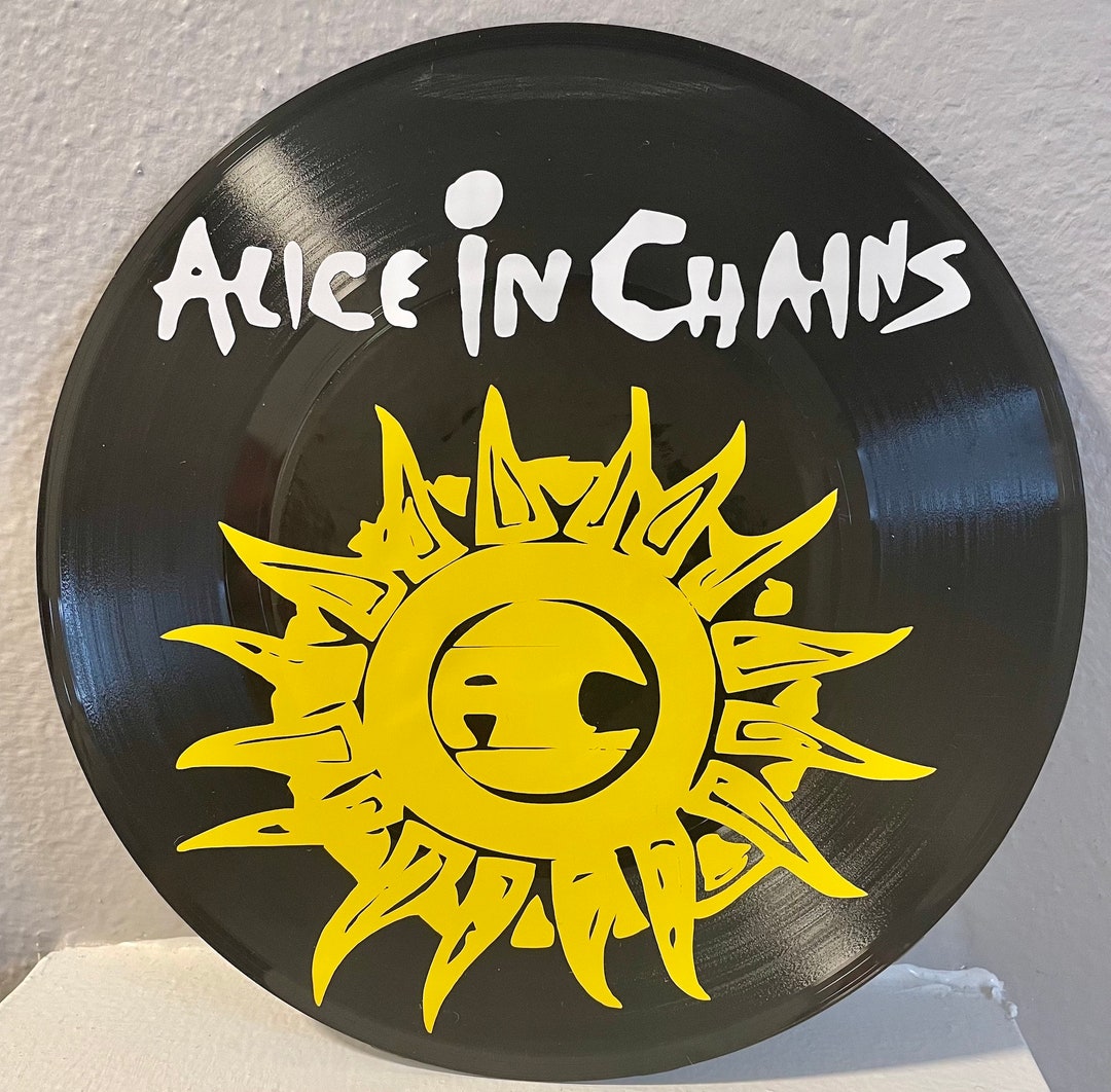 Alice in Chains Themed Vinyl Record Art Created on A Random Recycled 45 ...