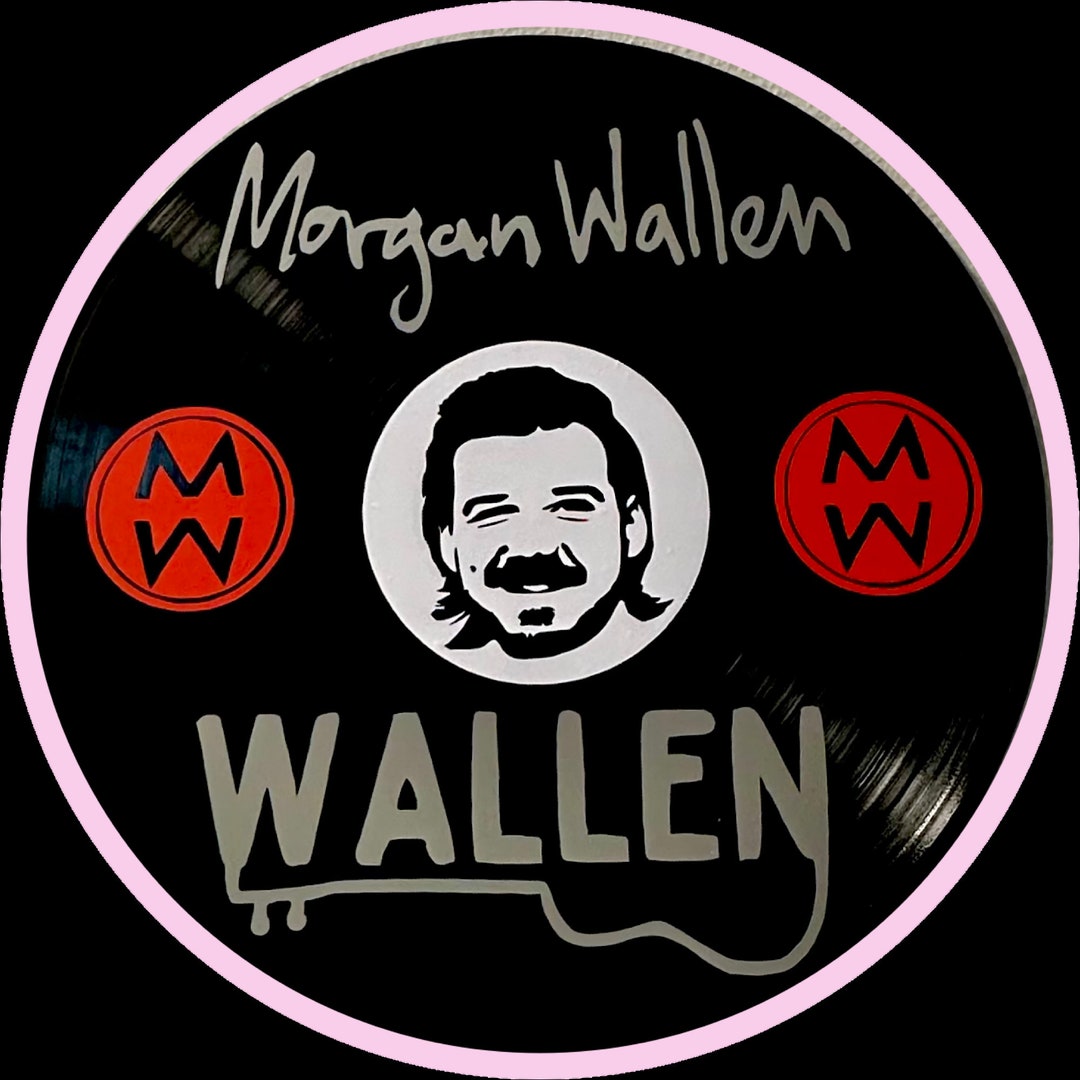 Morgan Wallen Themed Vinyl Record Art Created on A Recycled 12 Inch ...