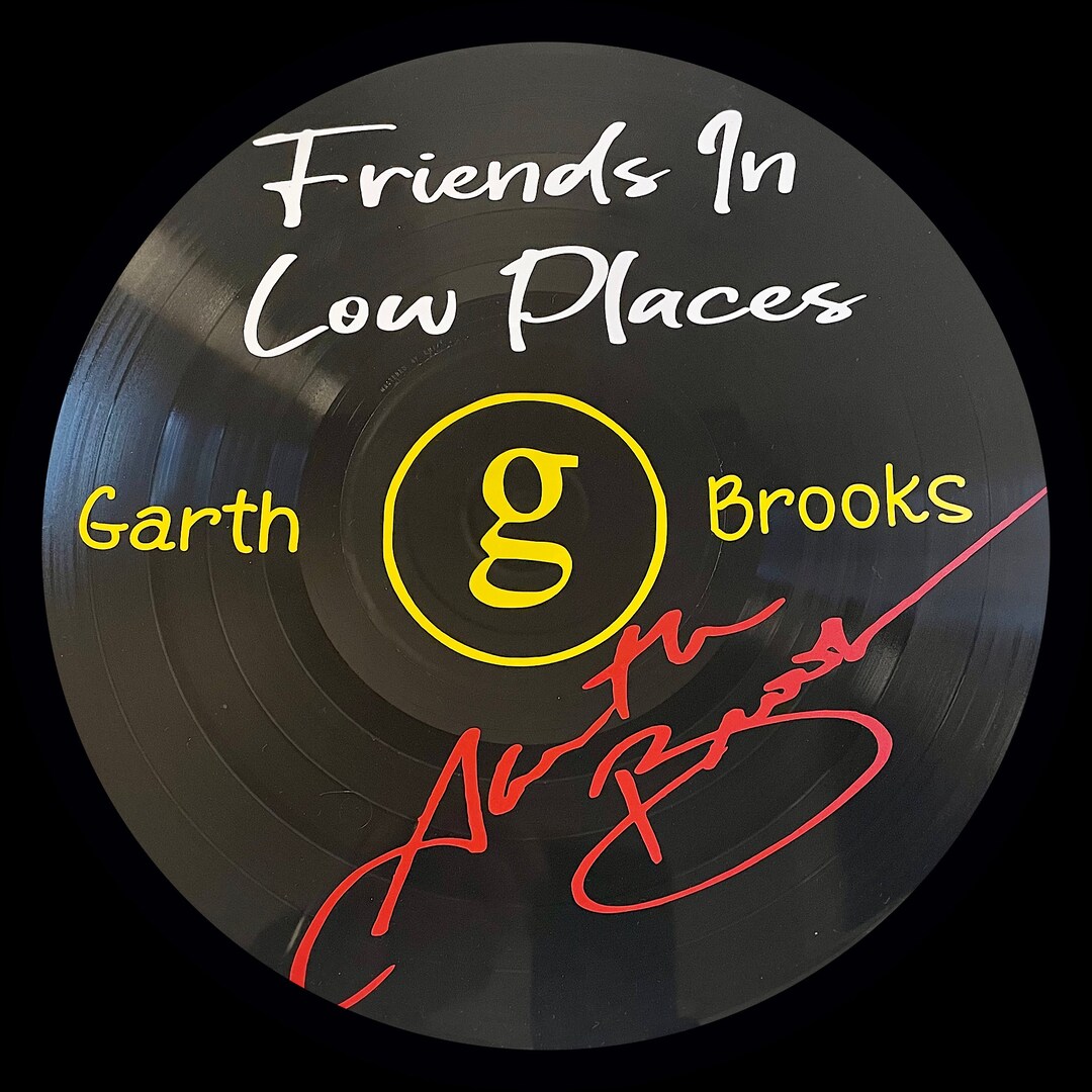 Garth Brooks Themed Vinyl Record Art Created on A Random Recycled 12 ...